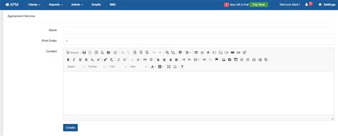 How To Create New Agreement Service Moneypex Support