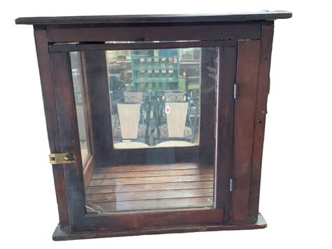 Lot Small Wood Framed Glass Show Case