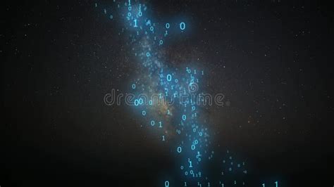 Against The Background Of A Starry Sky With A Milky Way A Digital