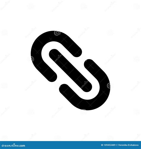 Icono Del Vínculo Símbolo De La Cadena De Cerradura En El Fondo Blanco