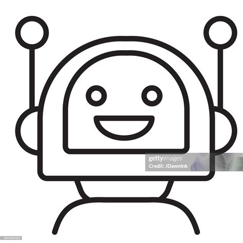 Artificial Intelligence Chatbot Thin Line Icon Editable Stroke High Res