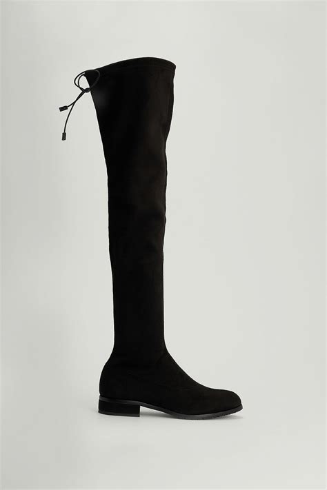 Flat Overknee Boots Black Na Kd