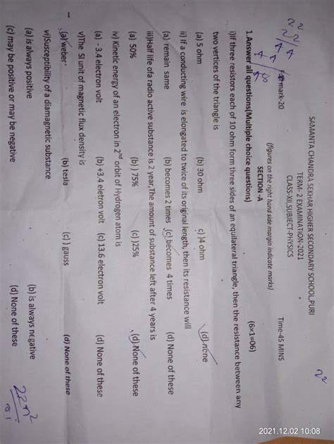 Kinetic Energy Of An Electron In 2extnd Orbit Of Hydrogen Atom Is Filo