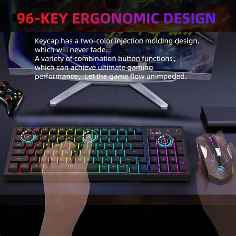 2 4g wireless keyboard mouse set mini 96 keys keyc grandado
