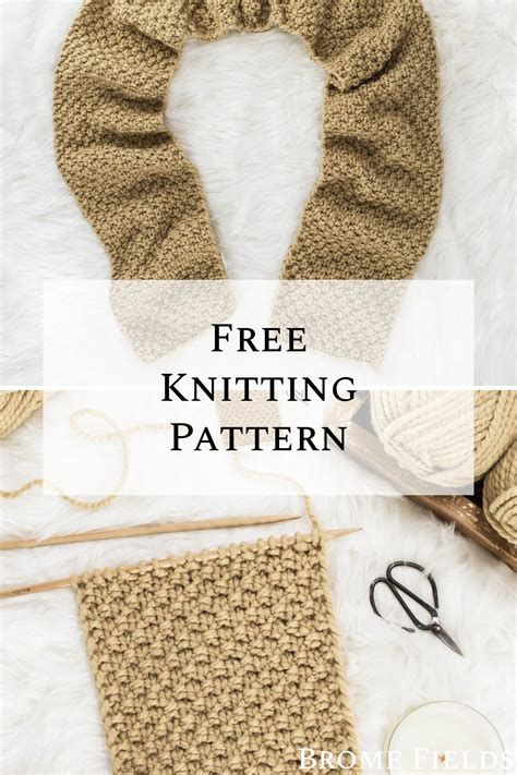 Easy Scarf Knitting Pattern Brome Fields