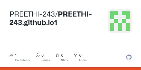 Github Preethi 243preethi 1