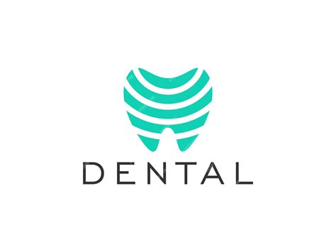 치과 로고 디자인 템플릿 프리미엄 벡터
