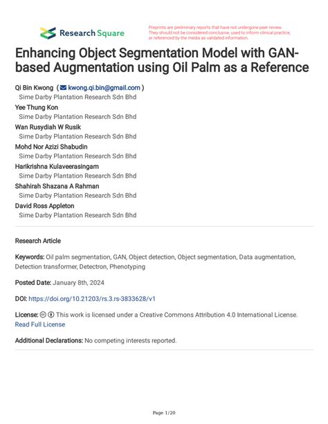 Pdf Enhancing Object Segmentation Model With Gan Based Augmentation