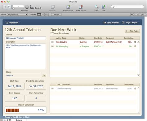 the mac office projects filemaker pro 12 starter solution