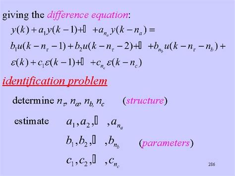 System Identification The System Identification Problem Is To