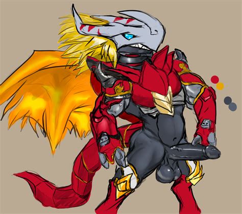 Rule 34 2017 Ancientgreymon Armor Balls Black Body Black Scales Blue Eyes Claws Digimon Dragon