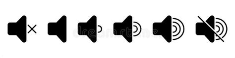 Volume Music Sound Icon Set Stock Vector Illustration Of