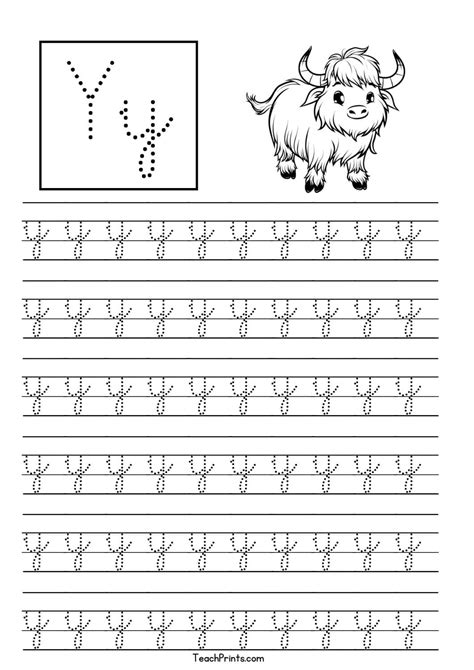 9 Cursive Y Tracing Worksheets Free Printables Teach Prints