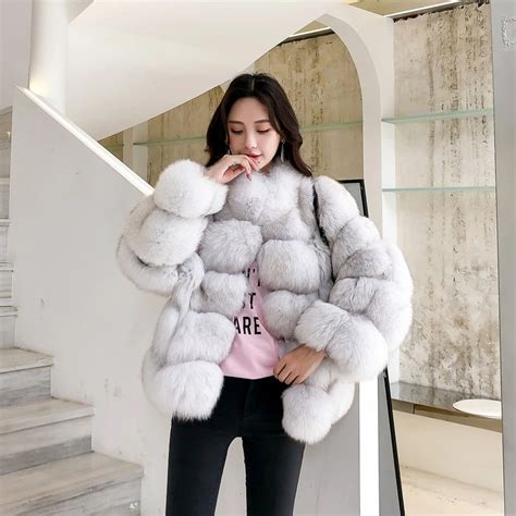 ZDFURS* Новое Поступление Женское зимнее плотное меховое пальто из ...