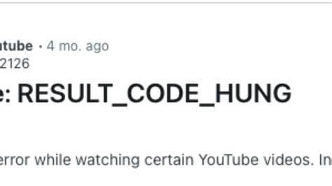How To Resolve Youtube Error Code Result Code Hung Youtube