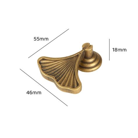 Antique Fan Drop Knobs Solid Brass Gold Dresser Knobs Cabinet Knobs Decorative Knobs Closet