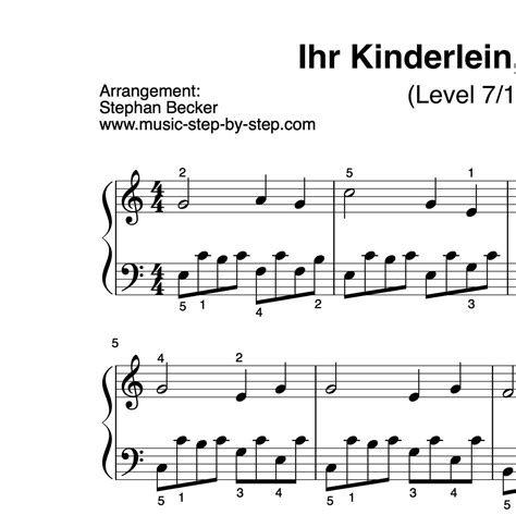 Ihr Kinderlein kommet für Klavier mit Aufnahme