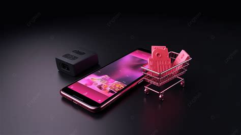 Smartphone Dan E Commerce Dalam Rendering 3d Aplikasi E Commerce Beli