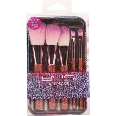 Bys Makeup Brushes Keepsake Tin Glitter Set 5pc Woolworths