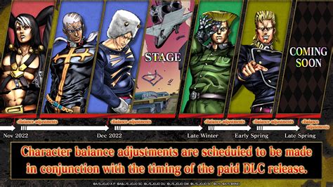 Jojos Bizarre Adventure All Star Battle R Update Patch Version 16 Details Bandai Namco Europe