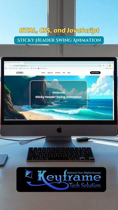 Animated Sticky Header Html Css And Javascript Youtube