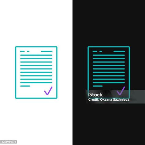 Feuille Dexamen De Ligne Verte Et Violette Avec Licône De Marque De