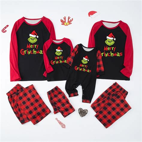 Pijamas Navideños A Juego Grinch Tking Fashion 2024 Nuevos Conjuntos