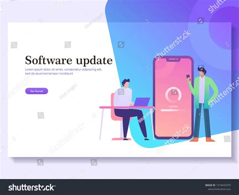 System Update Vector Updgrade Application Illustration Stock Vector Royalty Free