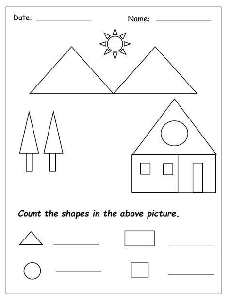 Grade 1 Shapes Activity Shapes Worksheets For Preschool Ac… Shape Worksheets For Preschool