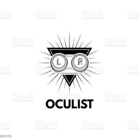 콘택트 렌즈 보관 케이스 아이콘 광선 렌즈 컨테이너 까만 삼각형입니다 Oculist 배지입니다 벡터입니다 건강관리와 의술에 대한