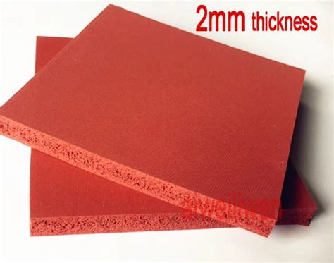 2mm Thickness 50cm Length 50cm Width Silicone Foam Board Sponge Sheet
