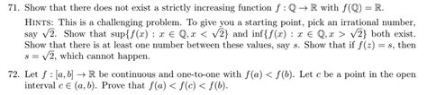 Solved 71 Show That There Does Not Exist A Strictly