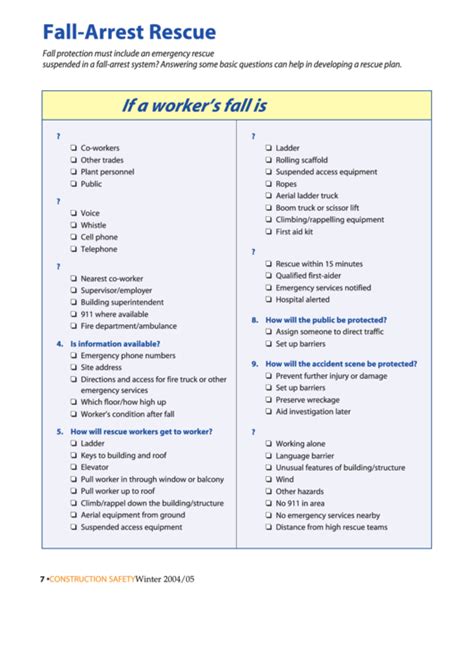 Fall Protection Rescue Plan Template Besttemplatess Besttemplatess