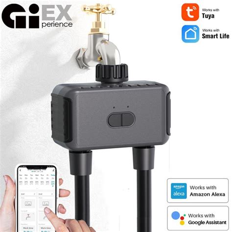 WIFI Умный двухканальный таймер полива , GIEX,SWG08,клапан для умного ...