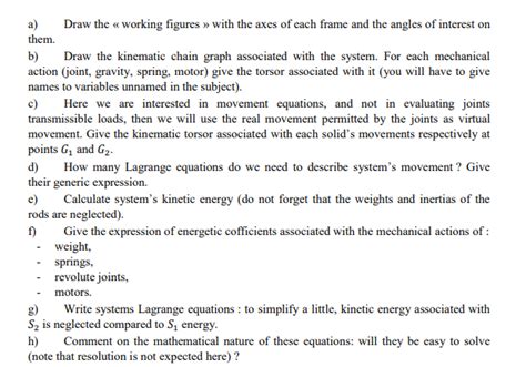 II Dynamics And Lagrange Equations We Consider The Chegg