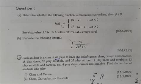 Solved Question A Determine Whether The Following Chegg