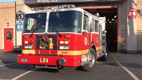 Philadelphia Fire Department Ladder 24 Responding Youtube
