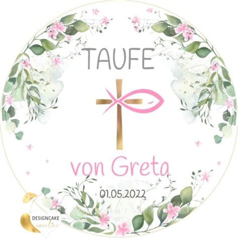 Tortenaufleger TAUFE Tortenbilder Zuckerbilder