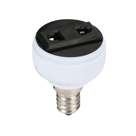 E14 Lamp Socket Light Holder Us Eu Plug White Conv Grandado