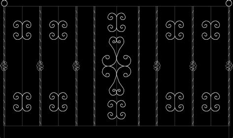 Forged Handrail Dwg Block For Autocad • Designs Cad