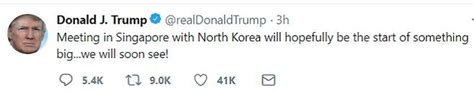 트럼프 北과 협상 잘 되고 있다매우 중요한 며칠 될 것