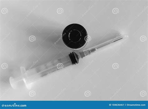 Medical Bottles With Medicine And A Syringe Stock Image Image Of