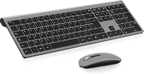 Cimetech Ensemble Clavier Et Souris Sans Fil Clavier Rechargeable Compacte Usb C 2 4g Silent