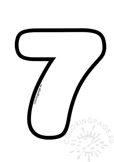 7 Bubble Letter Coloring Page