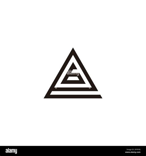Letter E Number 6 Triangle Geometric Symbol Simple Logo Vector Stock