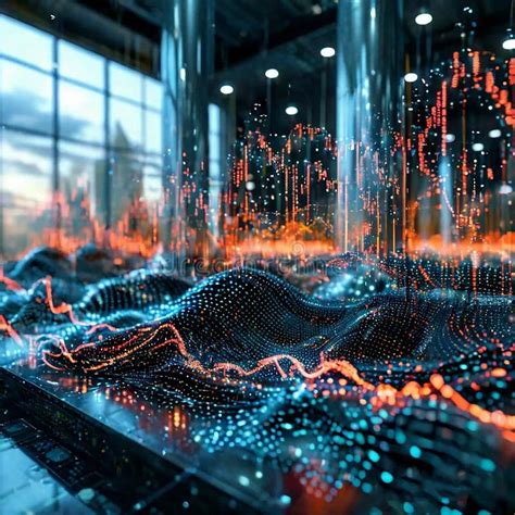 Economic Charts For Presentation Stock Image Image Of Data Stage