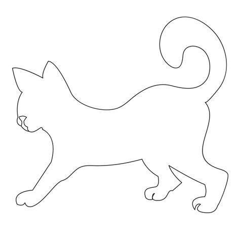 Continuous One Line Cat Outline Vector Art Hand Drawing 32165435 Vector