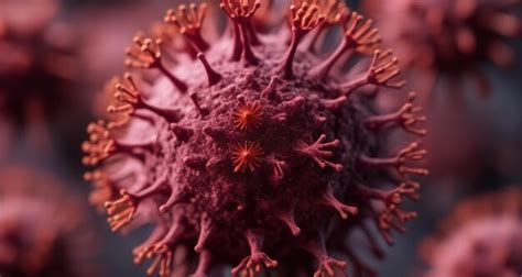 premium photo molecular marvel a closeup of a virus particle