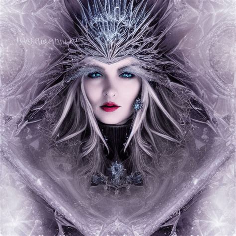 Mystical Gothic Snow Queen Digital Graphic · Creative Fabrica