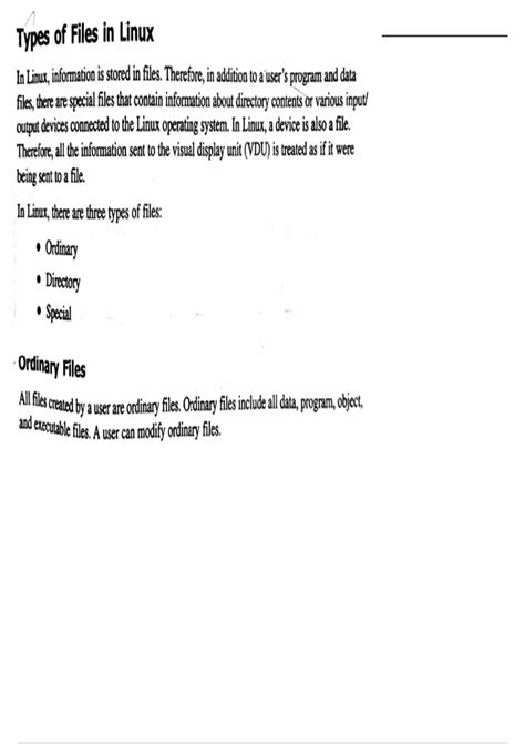 Summary Types Of Files In Linux B Sc Stuvia Us